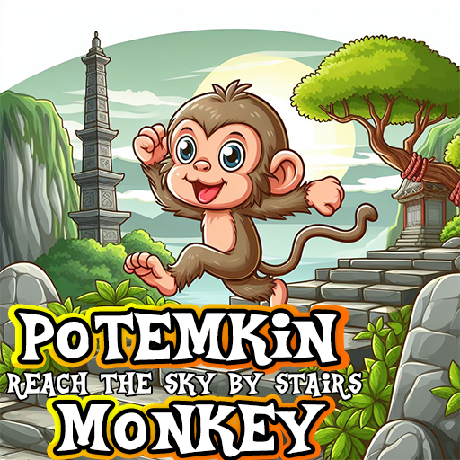 Potemkin Monkey on the fruit stairs online game | Elhan games entertainment